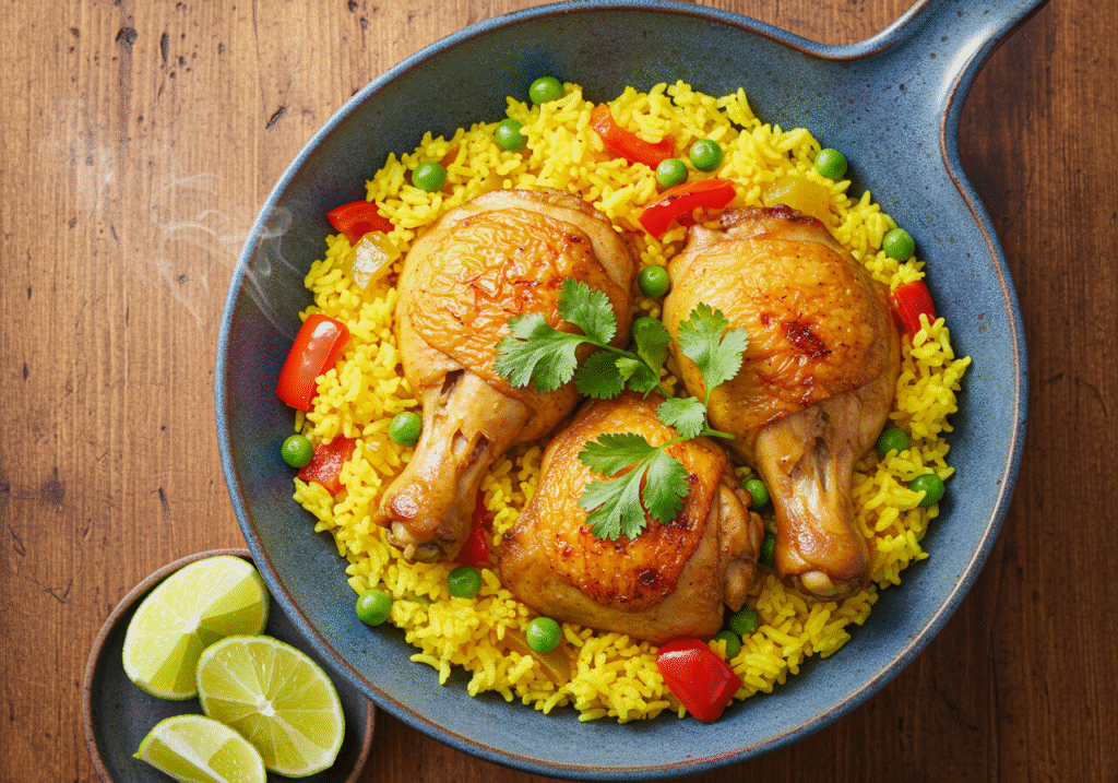 Easy Chicken and Yellow Rice Recipe – Ready in Just 30 Minutes